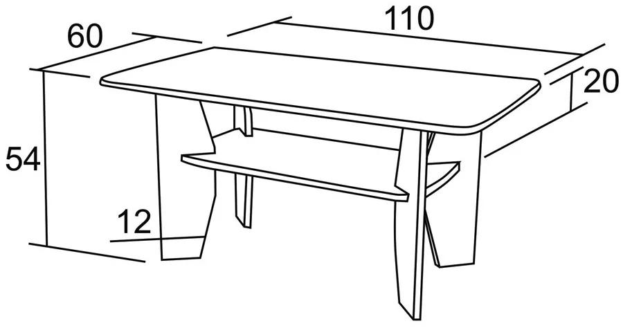 Konferenční stůl Jiří 60×110 dub sonoma