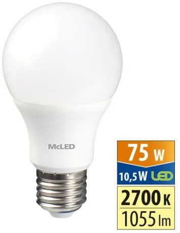 LED žárovka E27 McLED 10,5W (75W) teplá bílá (2700K) ML-321.098.87.0