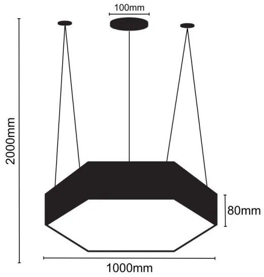 LED Lustr na lanku LED/100W/230V 4000K pr. 100 cm