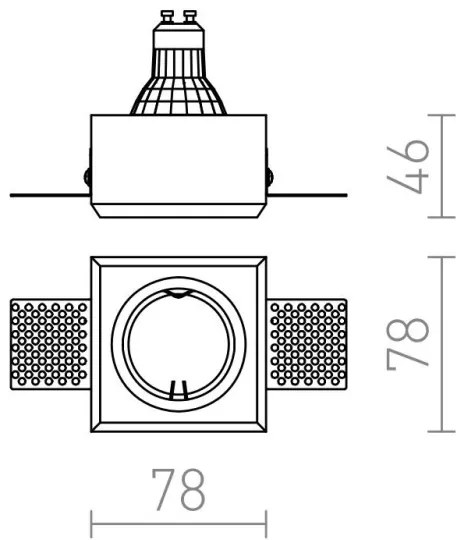 RED - Design Rendl - R12361 - Podhledové svítidlo QUO 1xGU10/35W/230V