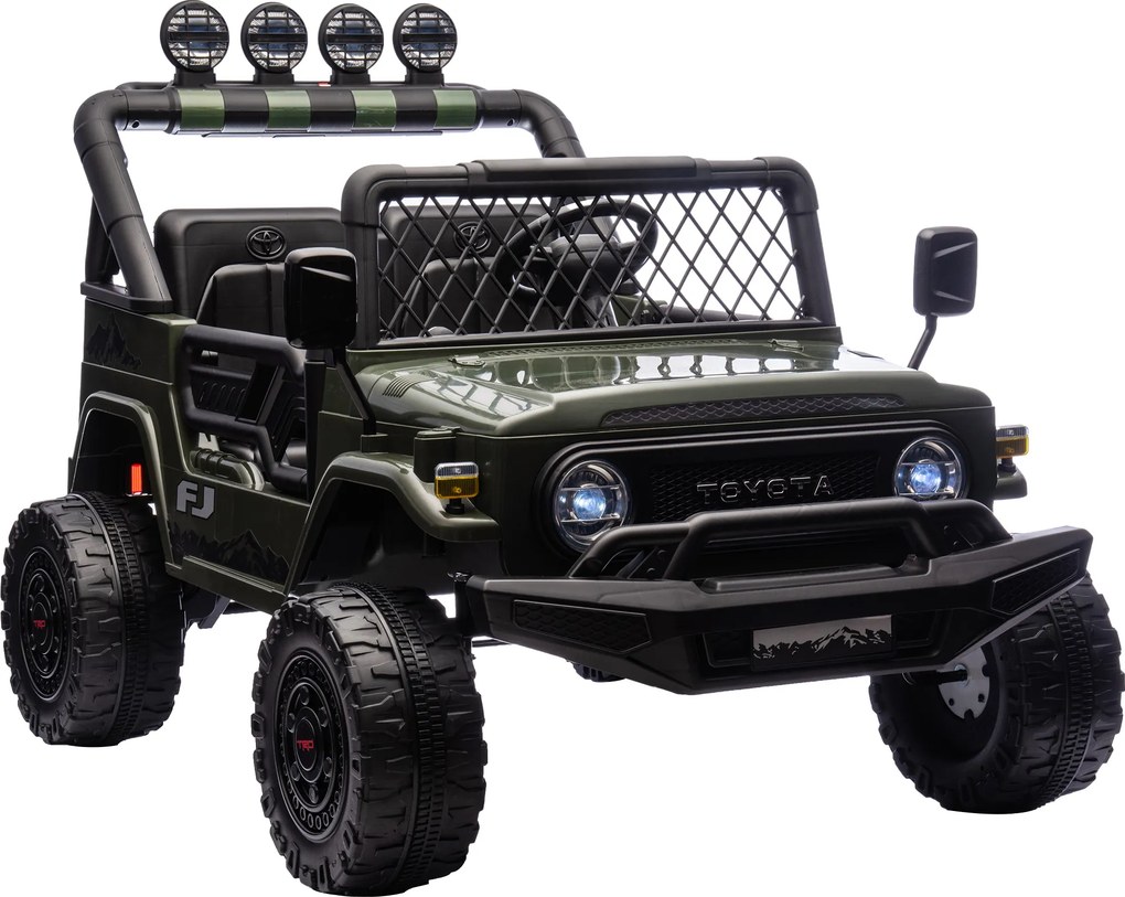AIYAPLAY Dětské elektrické auto TOYOTA FJ 24V, elektrické auto pro děti s dálkovým ovládáním, motor 200W, lithiová baterie, 2-místné pro 3-8 let
