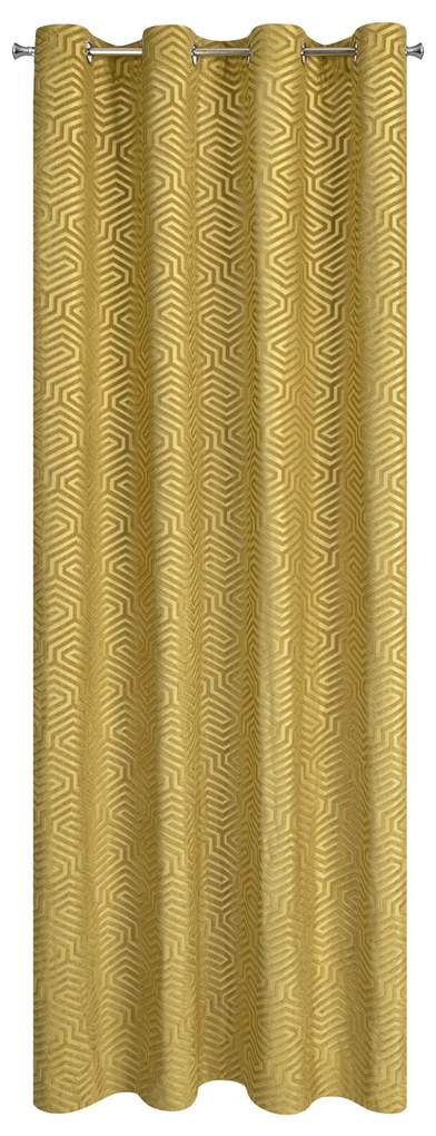 ZÁVĚS NA KROUŽCÍCH PIERRE CARDIN INGA 140X250 CM ZLATÁ