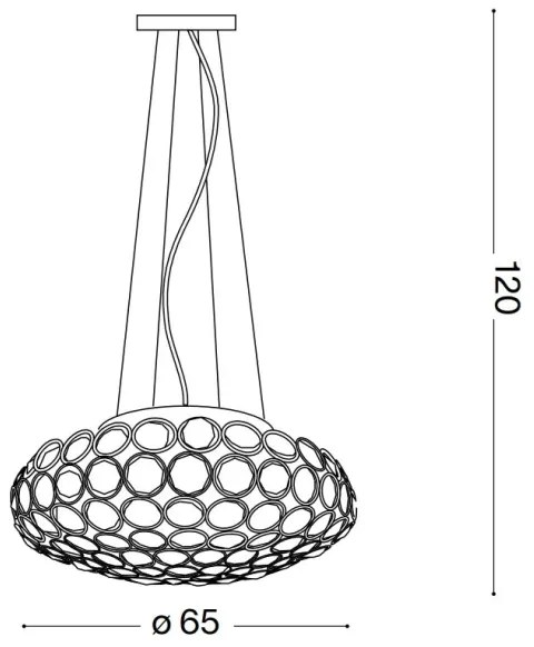 Ideal Lux - LED Křišťálový lustr na lanku KING 12xG9/3W/230V pr. 65 cm chrom