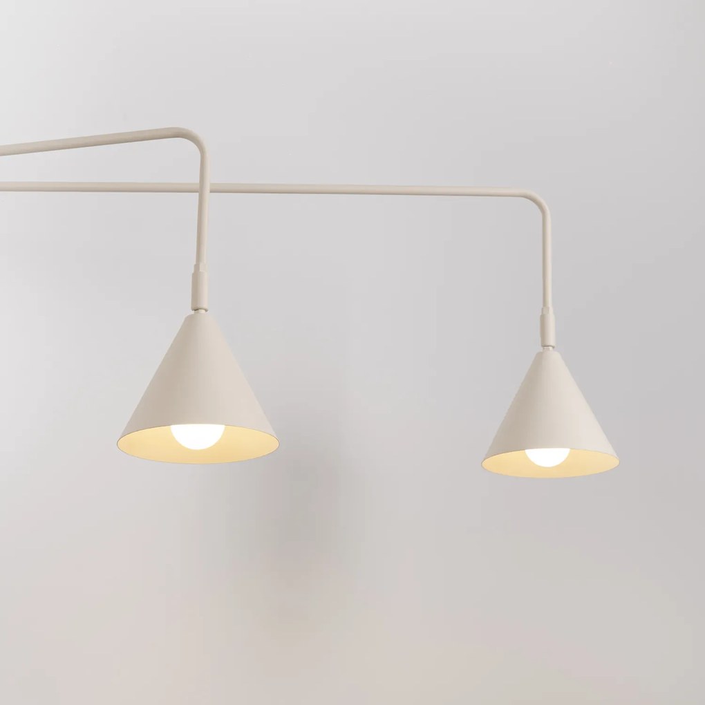 Sollux Lighting Nástěnné svítidlo NOX 2 béžové s vypínačem