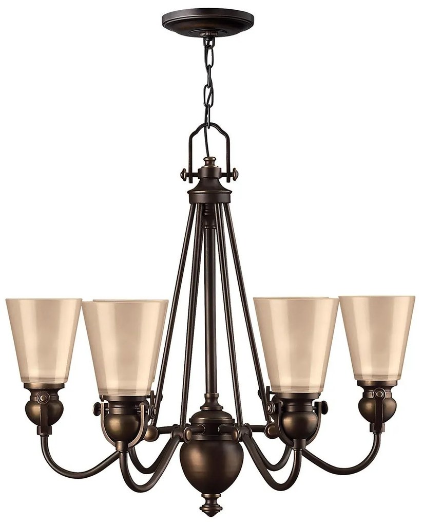 Luxusní retro lustr Elstead MAYFLOWER 6/rustikální bronz/6xE27