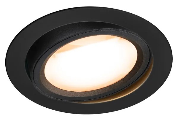 SLV 1004668 Oculus, černá výklopná bodovka, LED 10,5W 2000-3000K, průměr 12cm