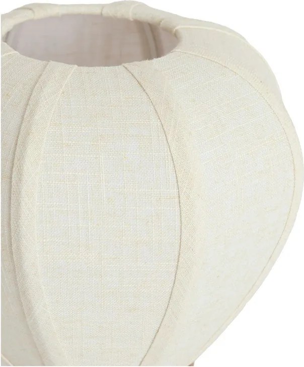 Krémová kovová stolní lampa s textilním stínidlem (výška 23,5 cm) Kyzo – Light & Living