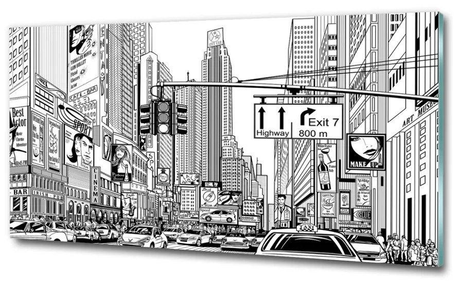 Wallmuralia Foto obraz sklo tvrzené Ulice New Yorku 100x50