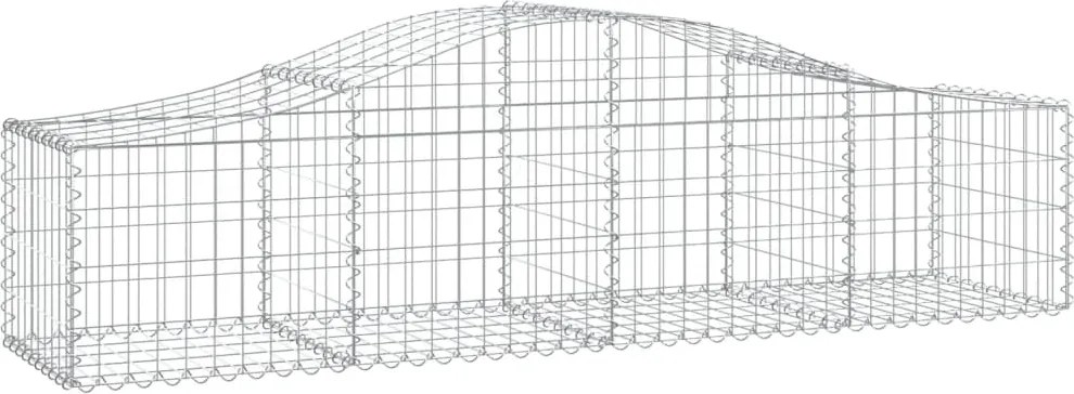 Klenuté gabionové koše 7 ks 200x50x40/60 cm pozinkované železo 3145582