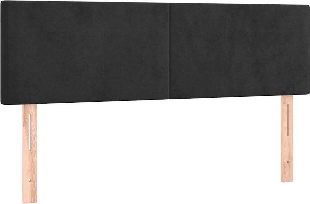 Box spring postel s matrací černá 140 x 190 cm samet 3141181