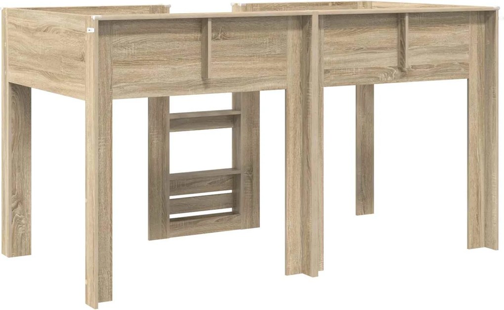 Patrová postel pro děti Sonoma dub 90 x 200 cm Kompozitní dřevo 3410493