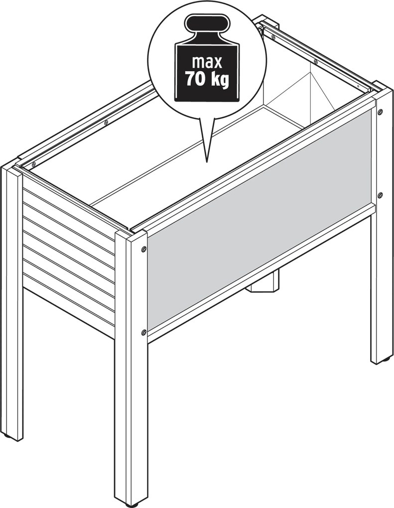 Tchibo - Vyvýšený záhon pro děti - barva: hnědá