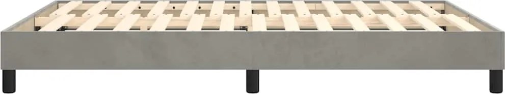 Rám postele s boxspringem světle šedý 140 x 190 cm samet 3120766