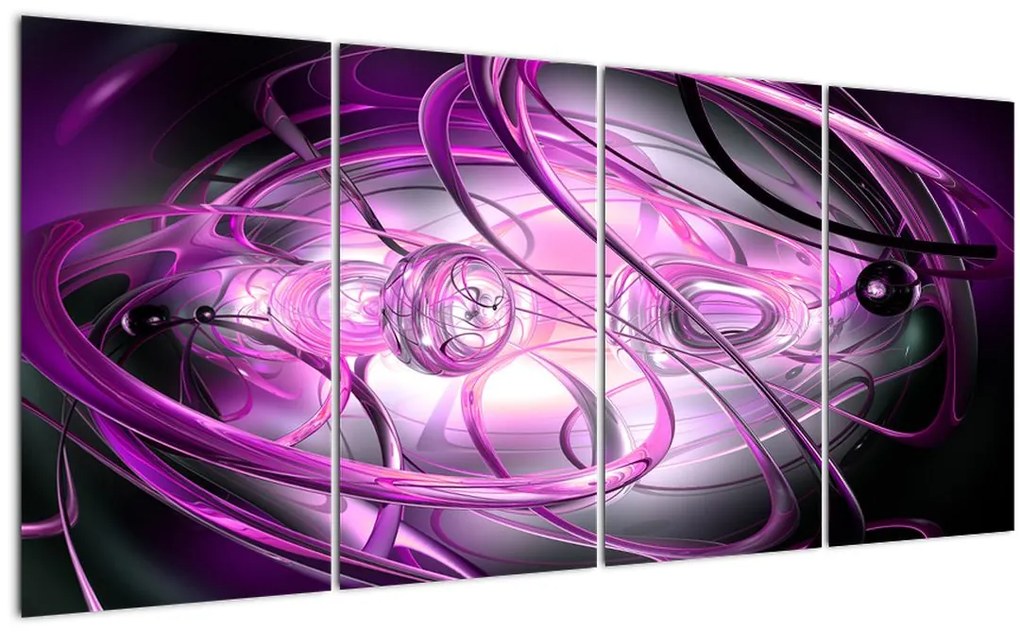 Obraz krásné fialové abstrakce (160x80 cm), 40 dalších rozměrů