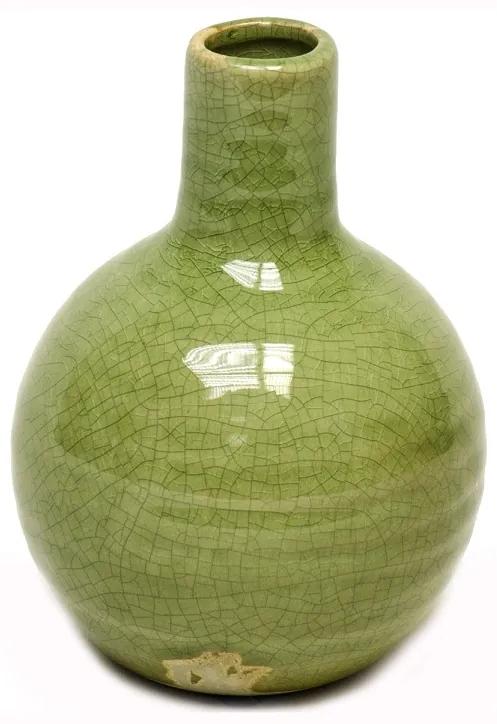 Keramická váza světle zelená 15,5 cm
