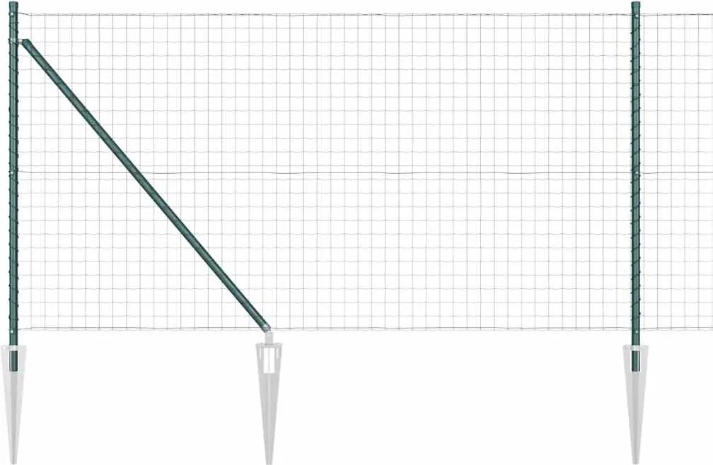 Evropský plot se hroty 25 x 1,2 m Ocel potažená PVC Zelená 3350580