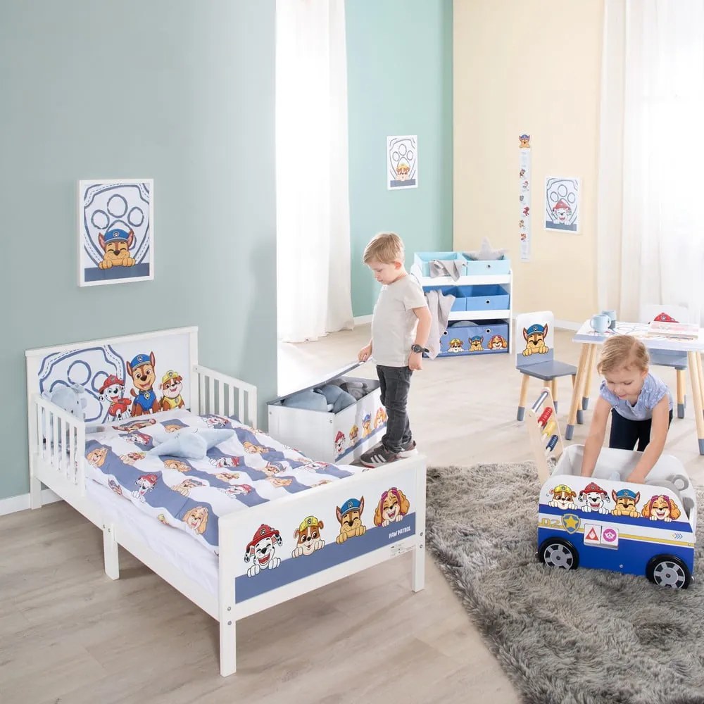 Bílá/modrá dětská postel s roštem 70x140 cm Paw Patrol - II. jakost – Roba