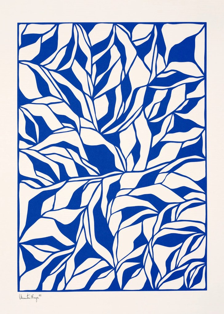 THE POSTER CLUB Autorský plakát The Blues No. 01 by Little Detroit 30 x 40 cm, modrá barva, papír