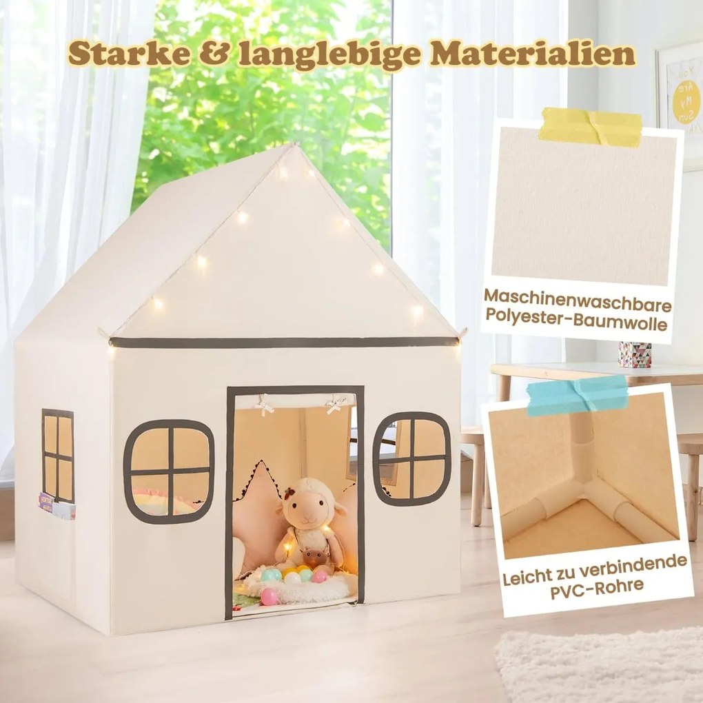 Costway Dětský vnitřní dětský stan Playhouse s hvězdicovými světly