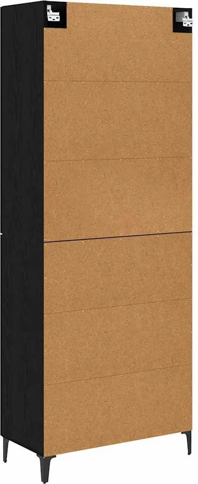 Vysoký bufet Černý dub 69,5 x 34 x 180 cm Kompozitní dřevo 3403588