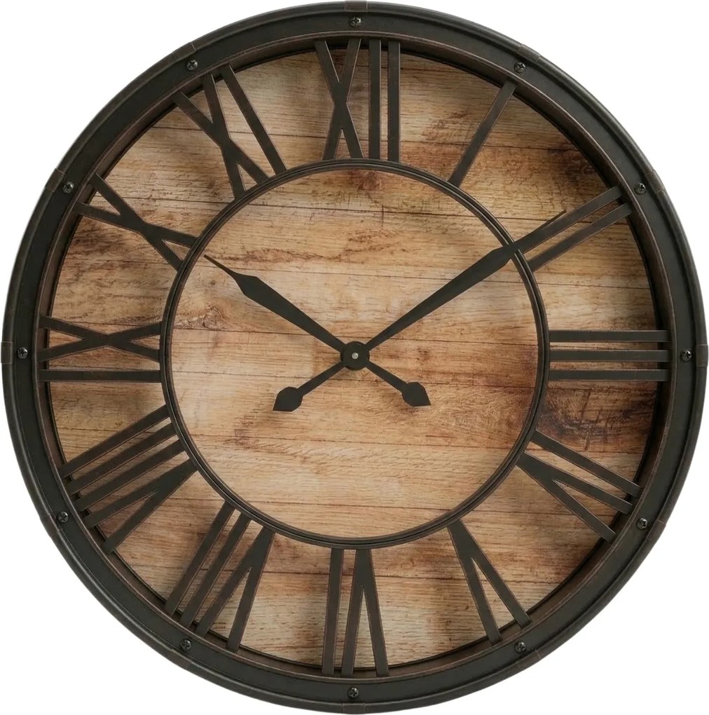 Nástěnné hodiny ARON v industriálním stylu, Ø 39 cm
