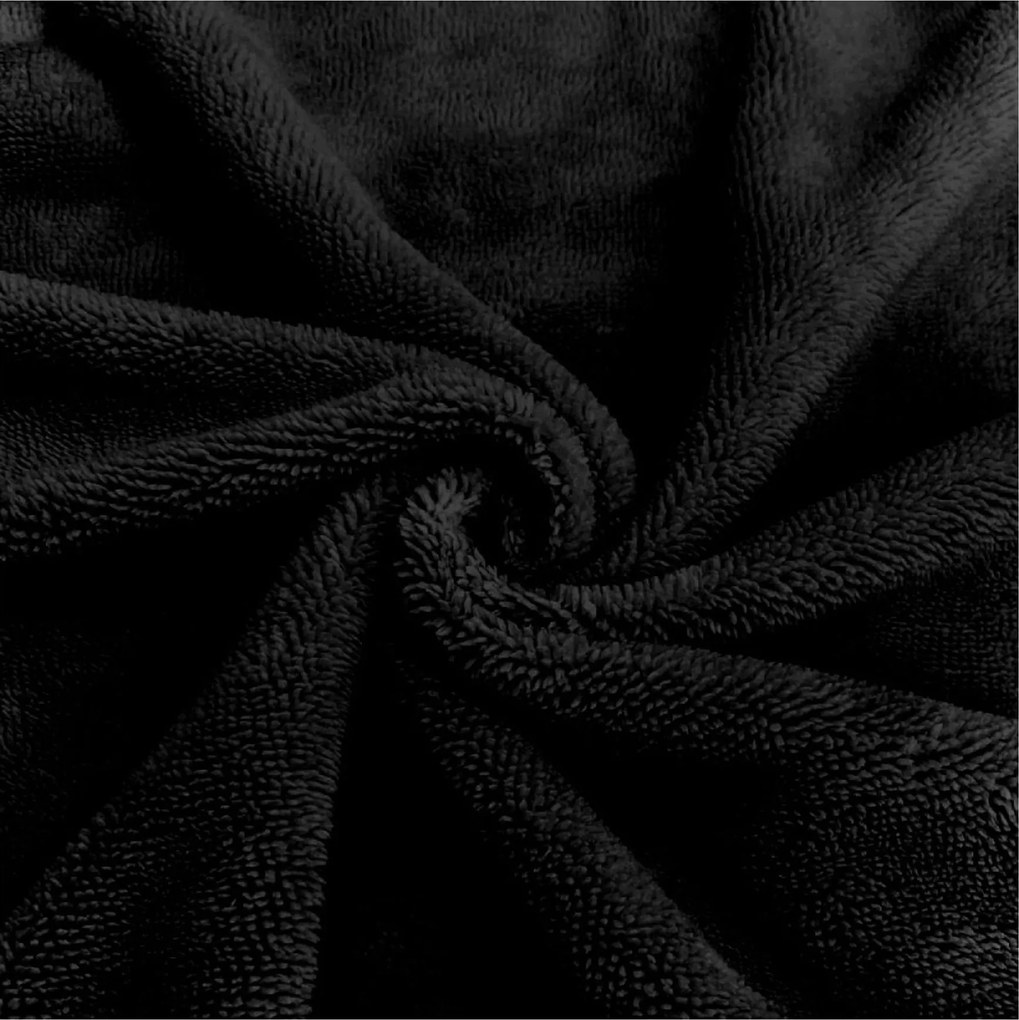 Černý župan s kapucí Tampa Beauty Black - S