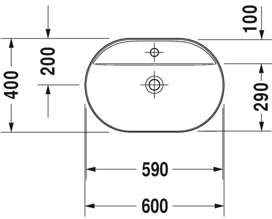 Duravit Luv- Umyvadlová mísa, 60x40 cm, bílá 0380600000