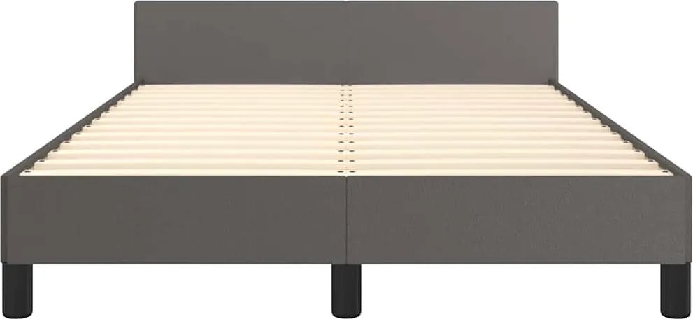 Rám postele bez matrace šedý 120x190 cm umělá kůže 3270564