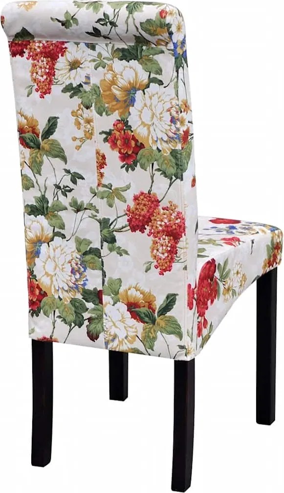 Jídelní židle 4 ks vícebarevné textil 242399