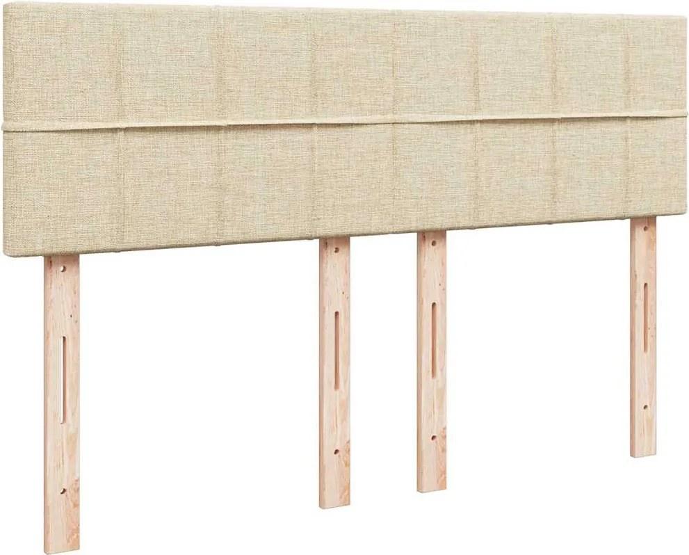 Box spring postel s matrací krémová 140x190 cm textil 3287456