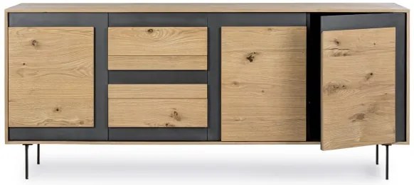 BIZZOTTO Dřevěný kabinet STANWOOD 200x85 cm 0747105