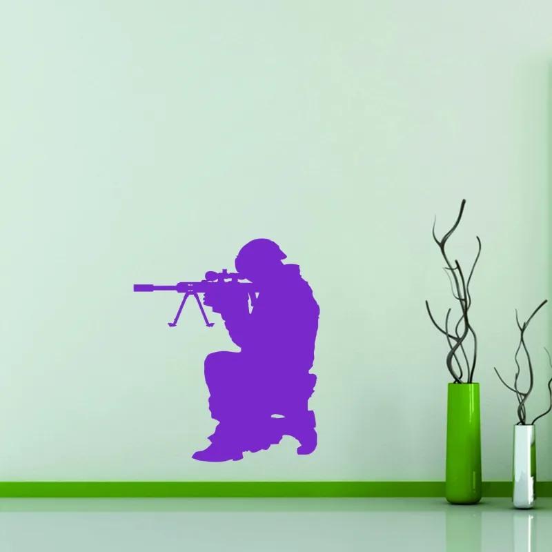 Samolepka na zeď - Sniper (60x50 cm) - PopyDesign