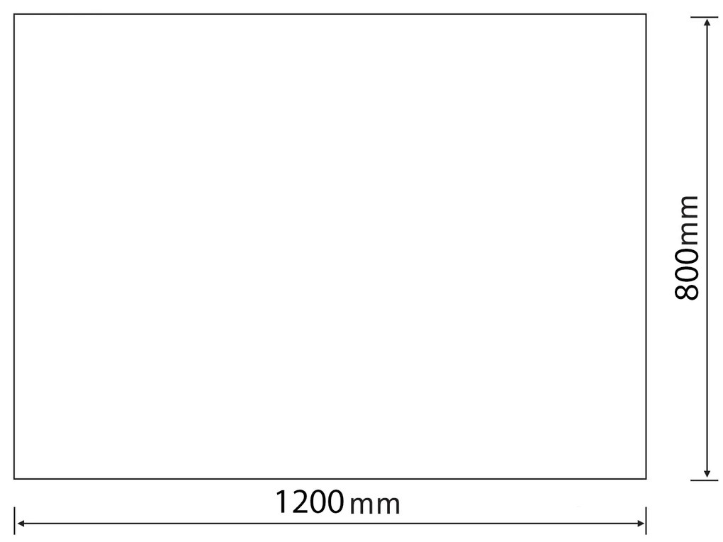 Aqualine Zrcadlo 120x80cm, bez úchytu - 22500