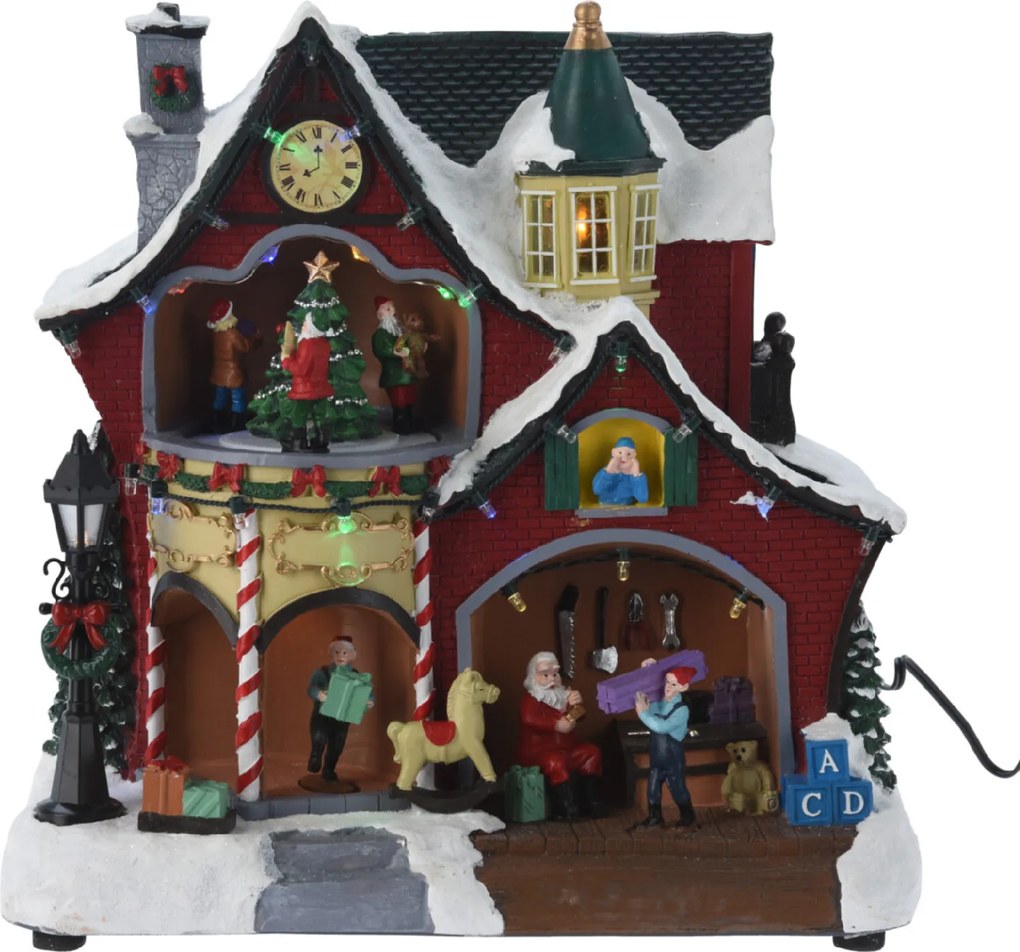 Pohyblivá vánoční scéna Sídlo Santa Clause
