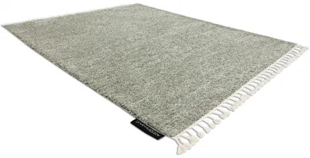 koberec BERBER 9000, zelený střapce, Maroko, Shaggy velikost 140x190 cm | krásné koberce cz