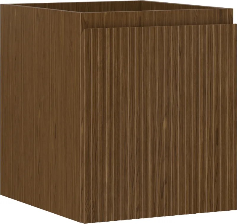Mexen Rivel, koupelnová skříňka 40 cm, 1 zásuvka, drážkovaná, ořech, 91A20-04047-1-BF86