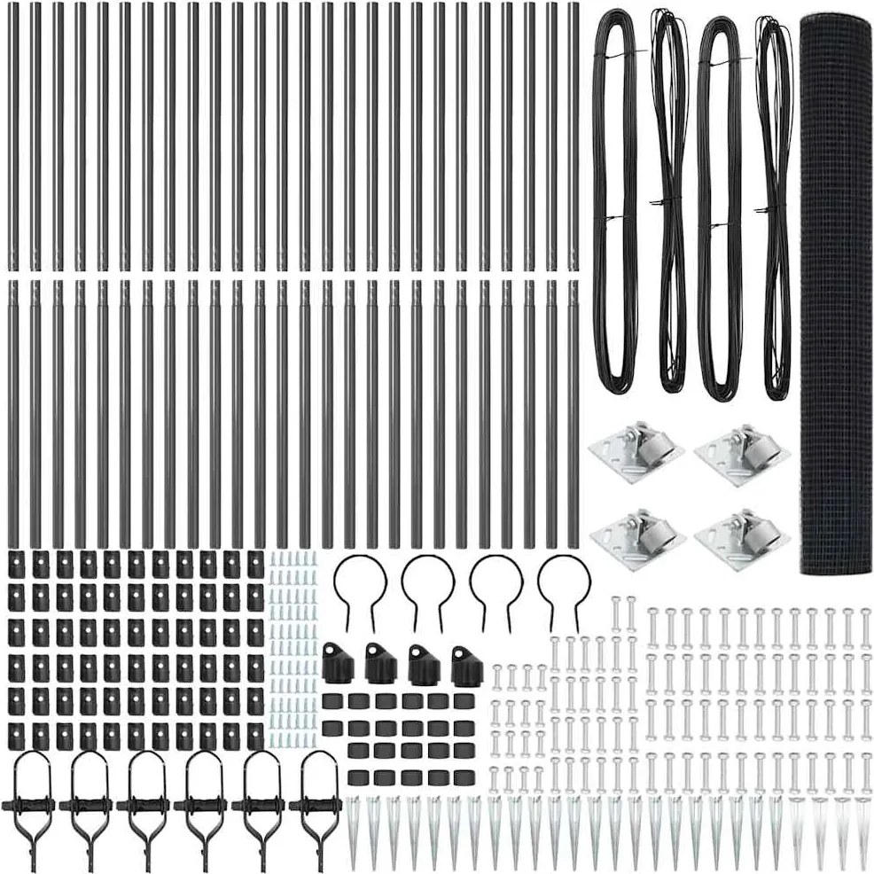 Svařované drátěné ploty s hroty 50 x 1,2 m Ocel potažená PVC 3352239
