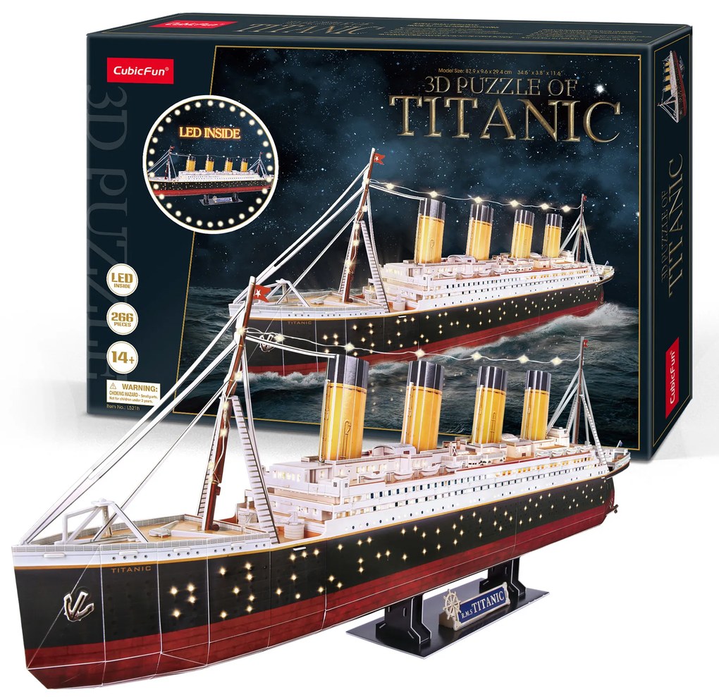 CubicFun - Puzzle 3D Titanic - 266 dílků