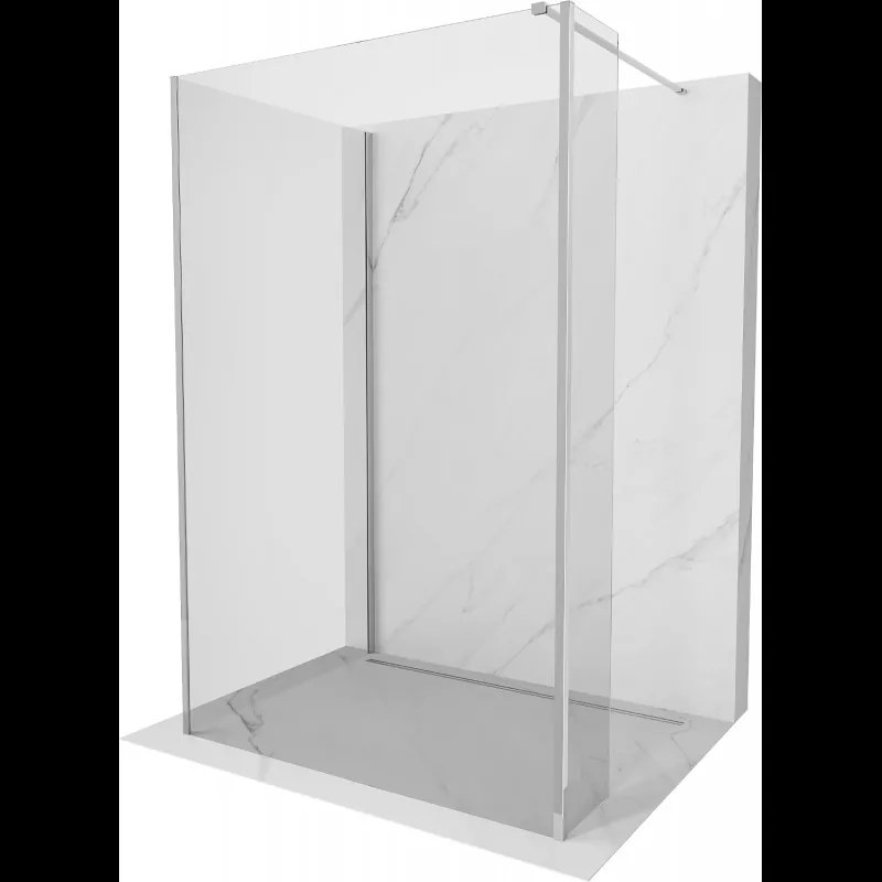 Mexen Kioto sprchová stěna Walk-in 135 x 120 x 40 cm, transparentní, chrom - 800-135-120-221-01-00-040