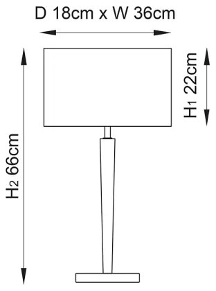 Endon 56707 - Stolní lampa MORETO 1xE27/60W/230V lesklý chrom/šedá