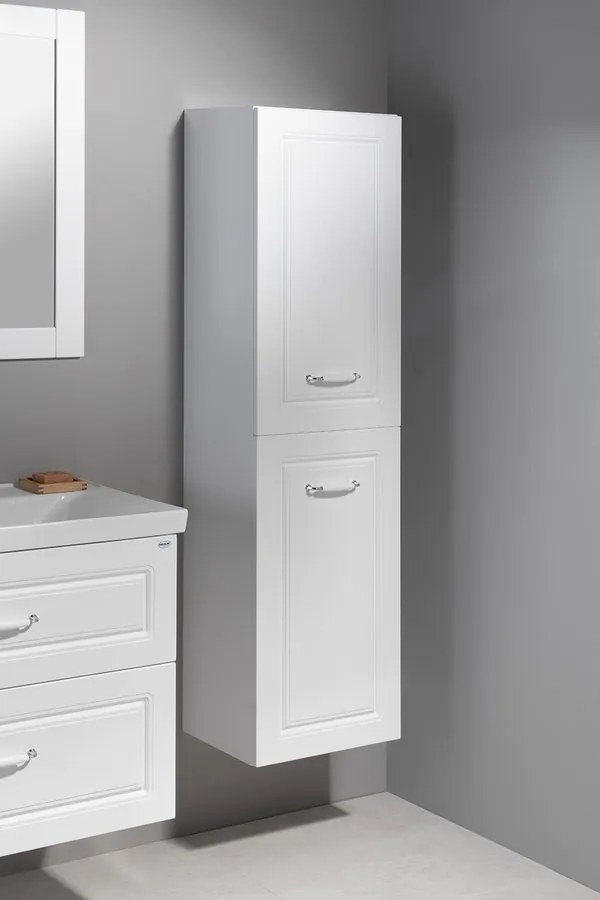 Aqualine Aqualine, FAVOLO skříňka vysoká s košem 40x150x31 cm, bílá mat, FV160