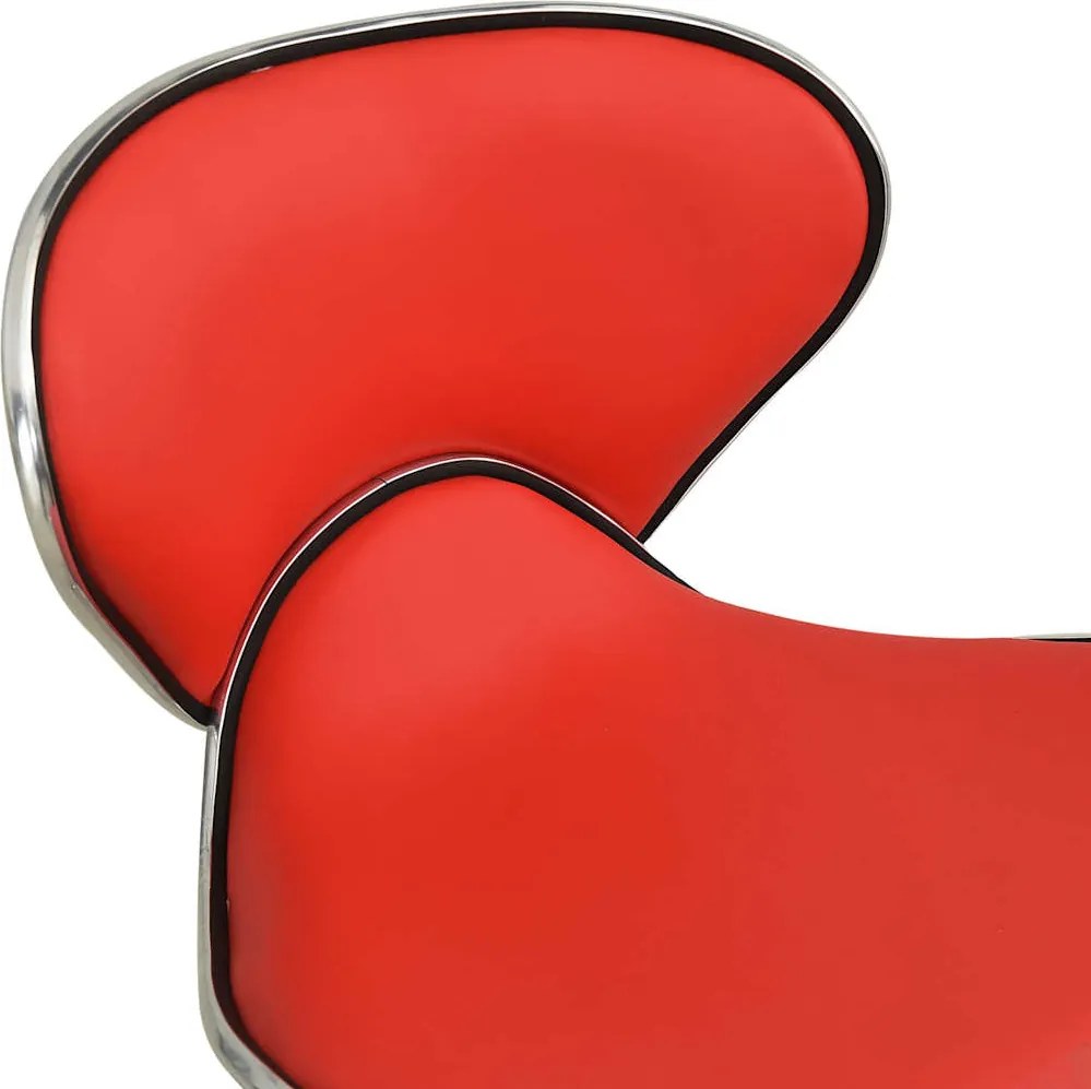 Kosmetická stolička červená umělá kůže 323675