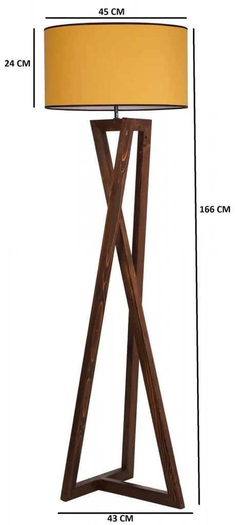 Stojací lampa Maçka Ceviz 166 cm hořčicová
