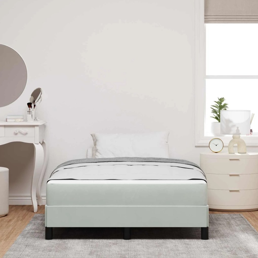 Postel s boxspringem s matrací Světle šedá 120 x 190 cm textil 3398677