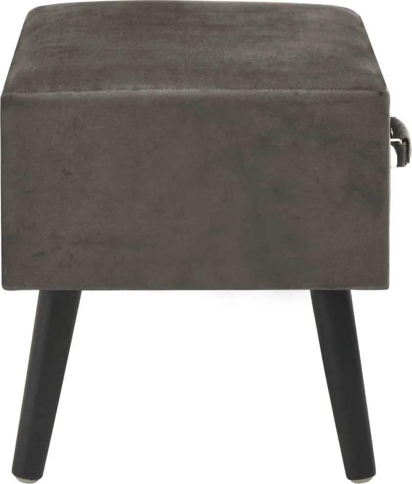 vidaXL Noční stolek tmavě 40 x 35 x 40 cm samet [247542] Barva: Fialová