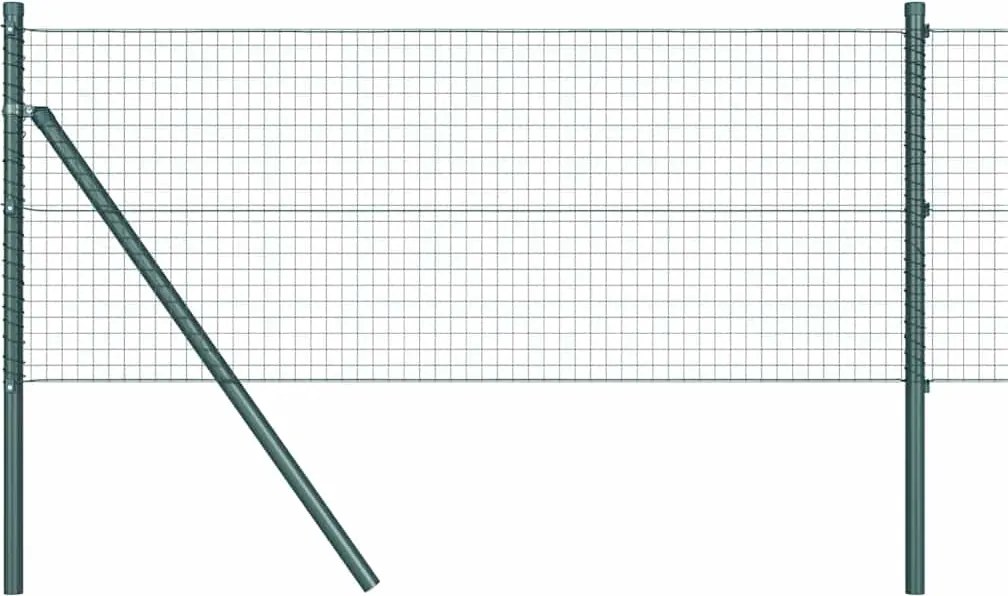Zemní upevnění svařované drátěné ploty 10 x 0,8 m Zelená 3351689