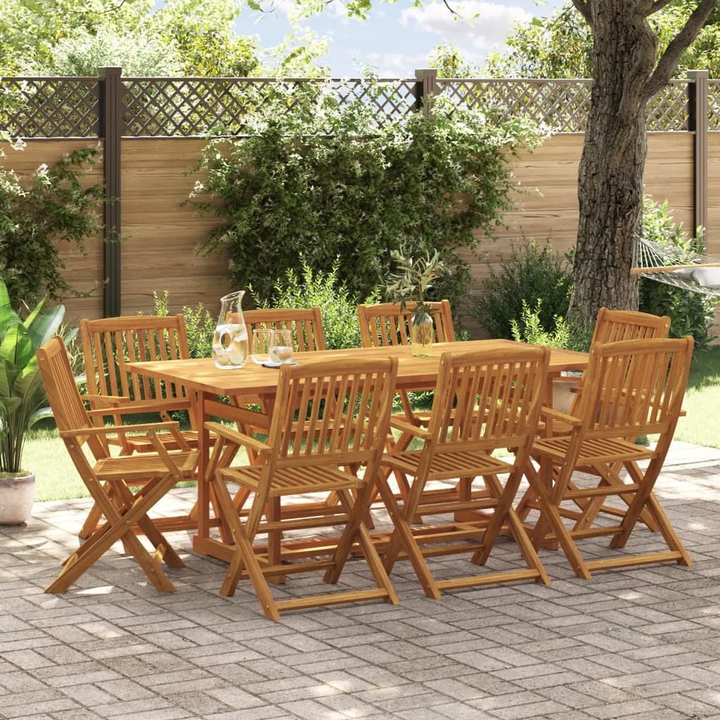 9dílný zahradní jídelní set 180x90x75 cm masivní akáciové dřevo 3321529