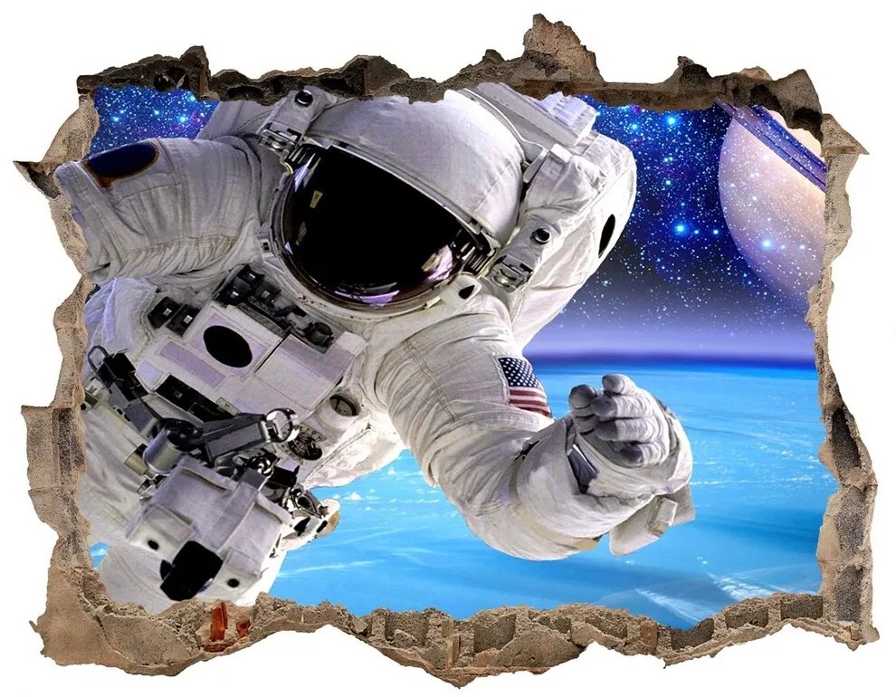 Wallmuralia Foto fotografie díra na zeď Astronaut 95x64 cm