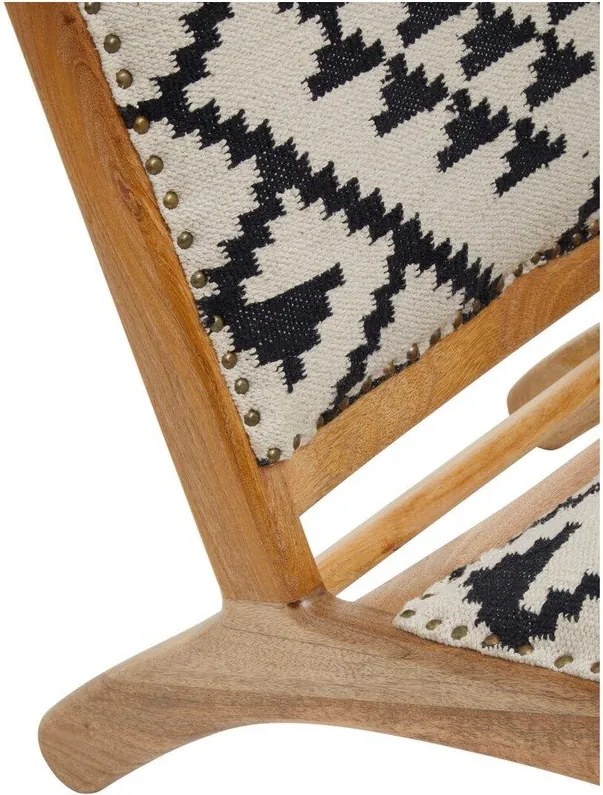 Černobílé/v přírodní barvě křeslo Cefena – Premier Housewares