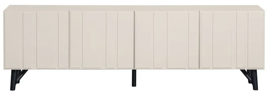 Krémový TV stolek z borovicového dřeva 181x56 cm Miller – WOOOD